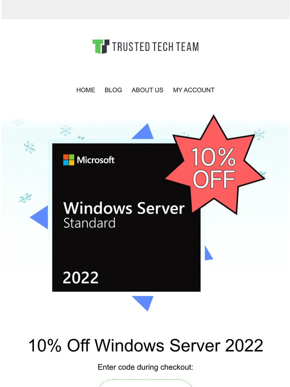 Trusted Tech Team: Windows Server 2022 is 10% OFF (for a few days only ...