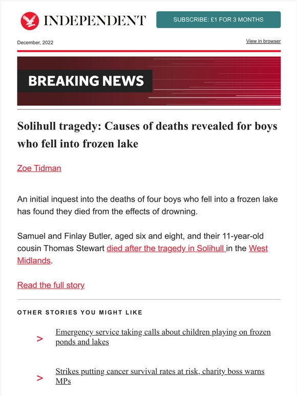 The Independent: Solihull tragedy: Causes of deaths revealed for boys ...