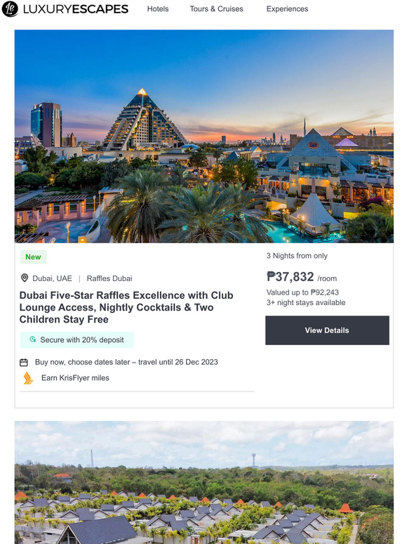 Lux Group: Raffles Dubai Iconic Grandeur w. Club Lounge Access ...