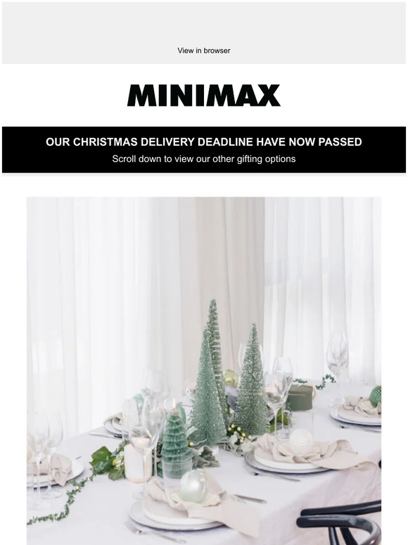 Minimax: Christmas Day Essentials | Milled