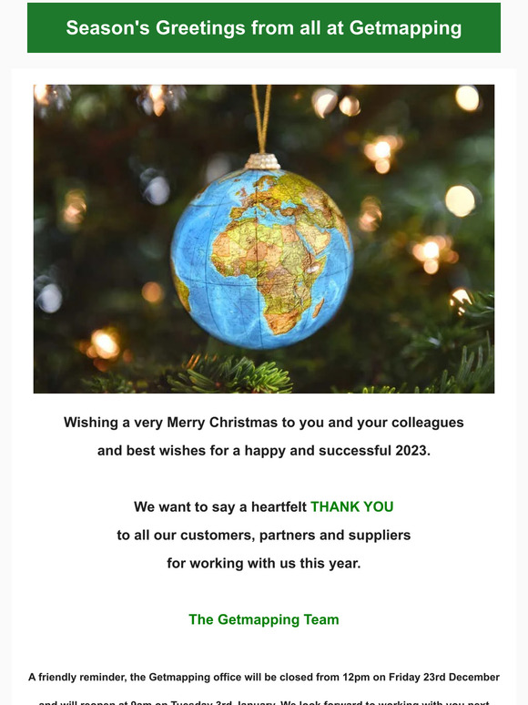 Getmapping: Season's Greetings from Getmapping | Milled