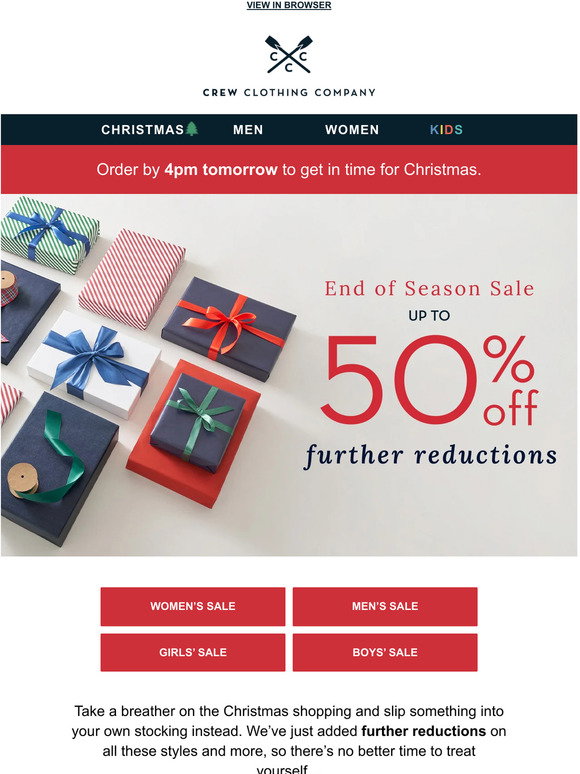 Crew Clothing: Further reductions NOW ON | Milled