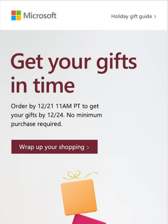 Microsoft: Get your gifts in time for the holidays | Milled
