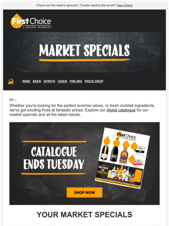 First Choice Liquor: —, your digital catalogue is here | Milled