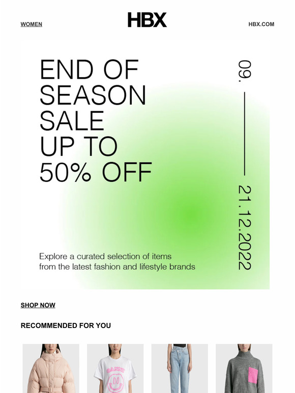 HBX: Time for Action: Shop up to 50% Off. | Milled