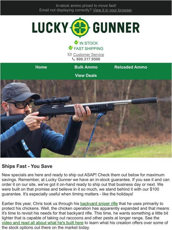 Lucky Gunner: Fresh Deals & Revisiting the Backyard Sniper Rifle | Milled