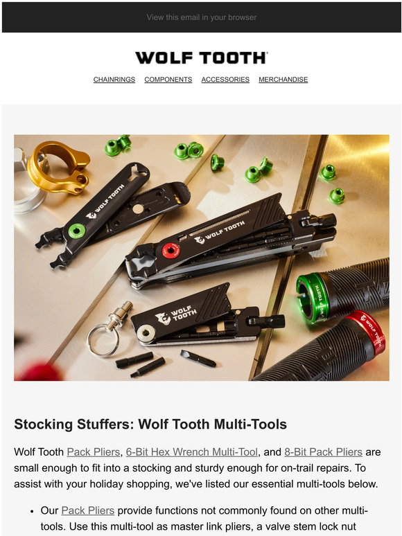 Wolf Tooth Components: Wolf Tooth Stocking Stuffers | Milled