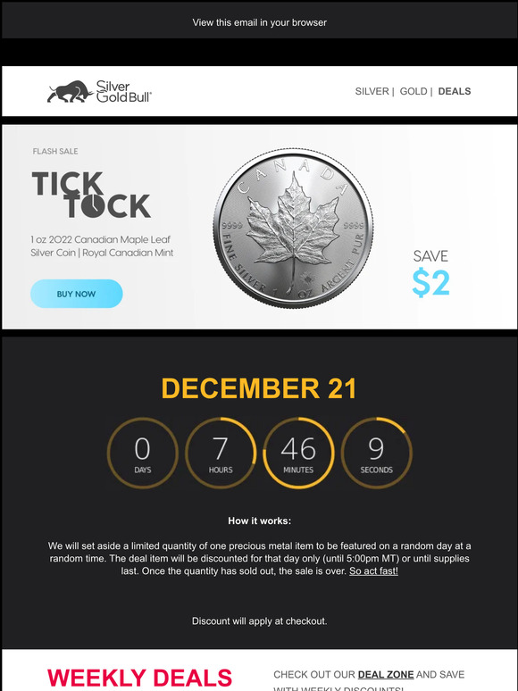 Silver Gold Bull: ⚡Flash Sale: 1 oz 2022 Canadian Maple Leaf Silver ...