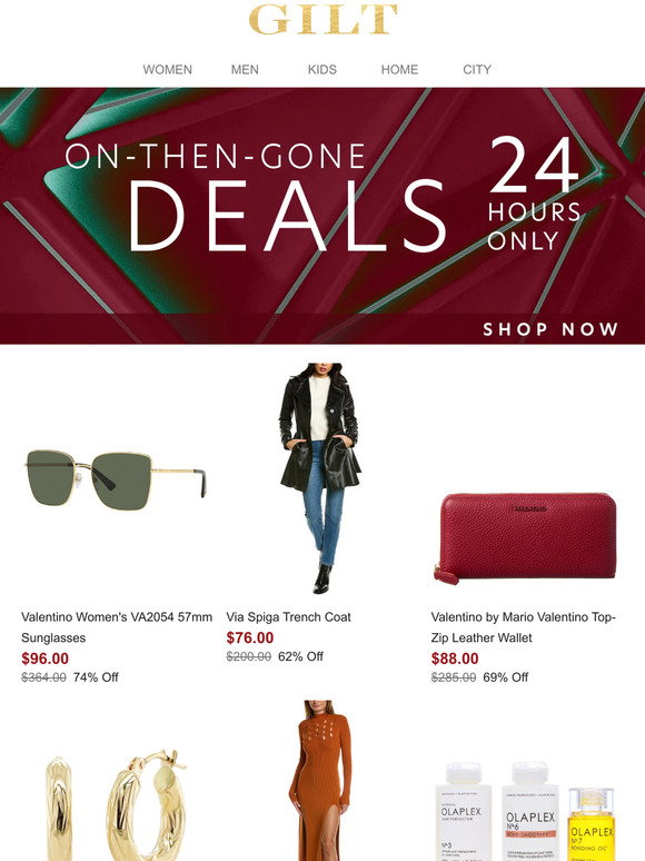 Gilt: ON. THEN. GONE. DEALS. | Milled