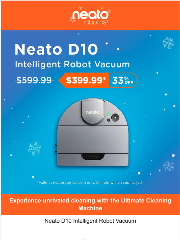 Neato Robotics: 🤖 The Ultimate Cleaning Machine is back in stock! | Milled