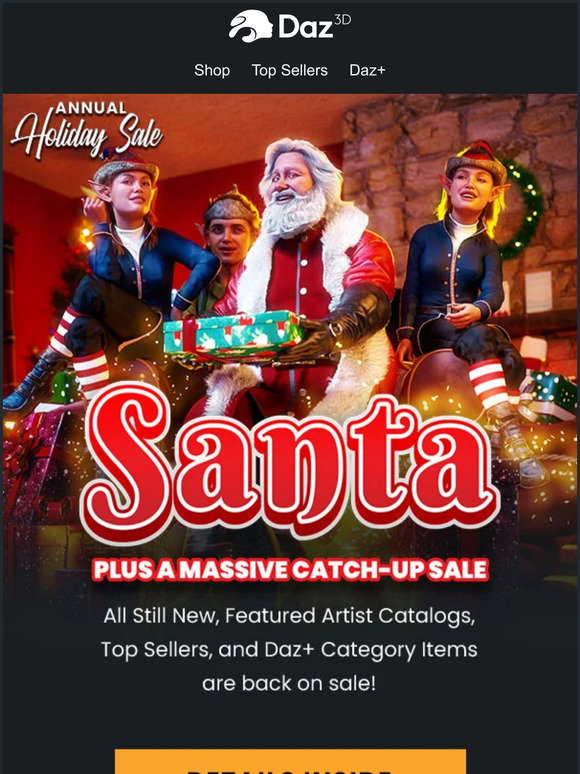 DAZ 3D: It's Santa for Genesis 9 - Plus a Massive Catch-Up Sale | Milled