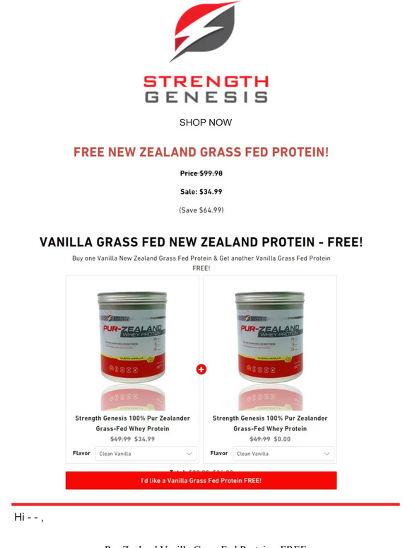 Strength Genesis: FREE Vanilla Protein! | Milled