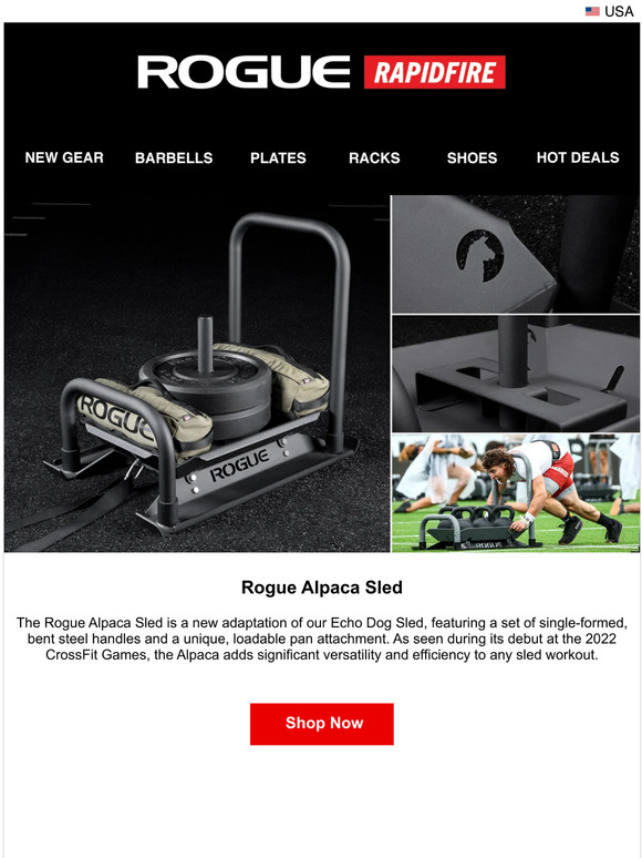 Rogue Fitness: Just Launched: Rogue Alpaca Sled and TYR CXT-1 Trainer ...