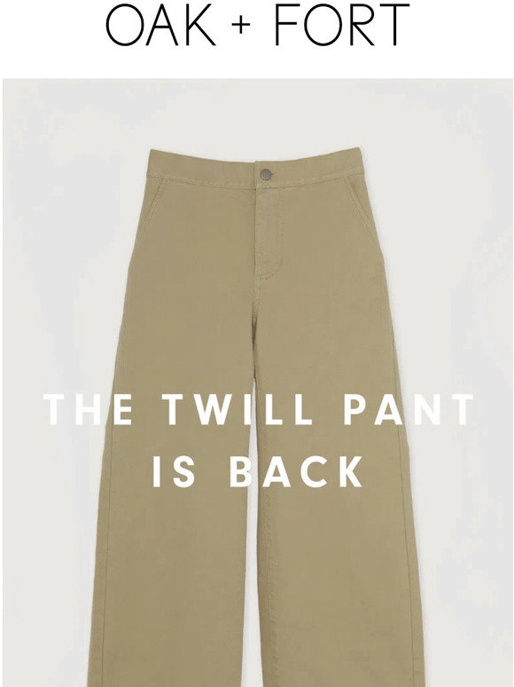OAK + FORT: Your favorite twill pants are back! | Milled