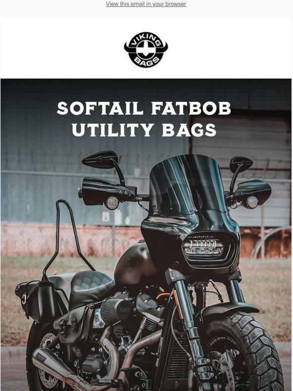 Viking Bags: EXCLUSIVE ITEM // Softail Fat Bob Utility Bags | Milled