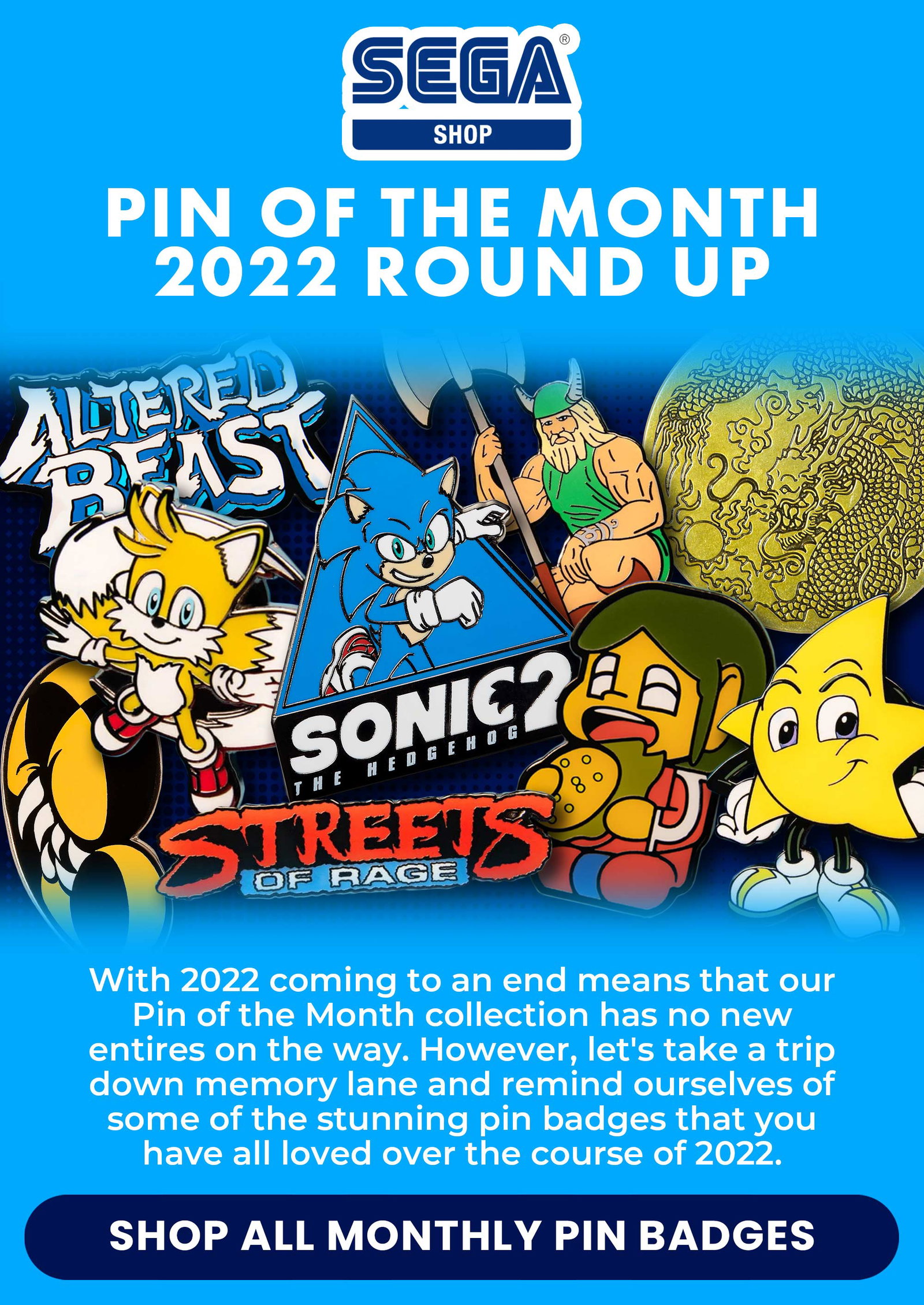 SEGA Shop: Pin of the Month 2022 Round-Up📌 | Milled