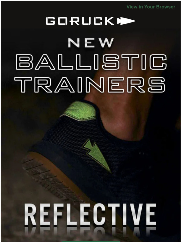 GORUCK: NEW Ballistic Trainers with Reflective Spearhead | Milled