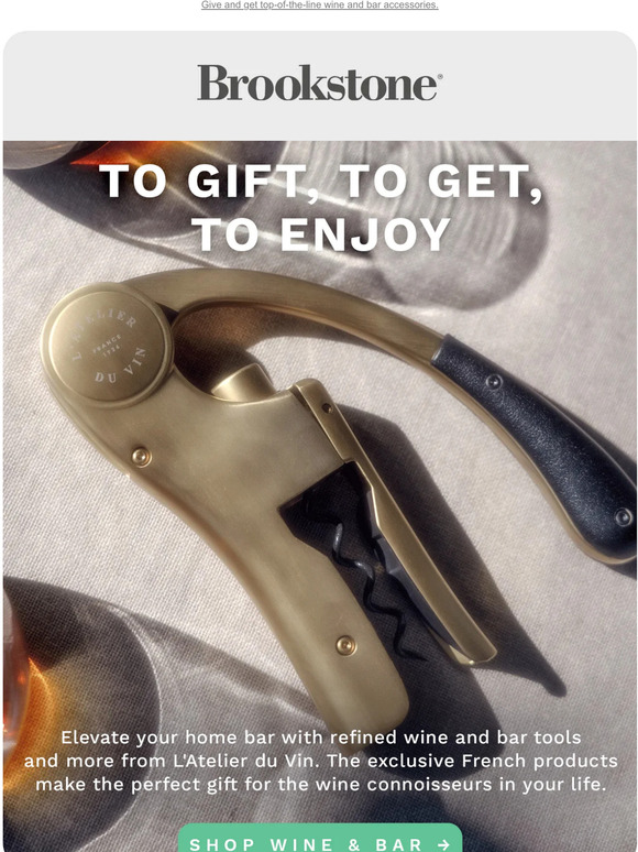 Brookstone: L'Atelier du Vin - Quality Wine Tools From France | Milled