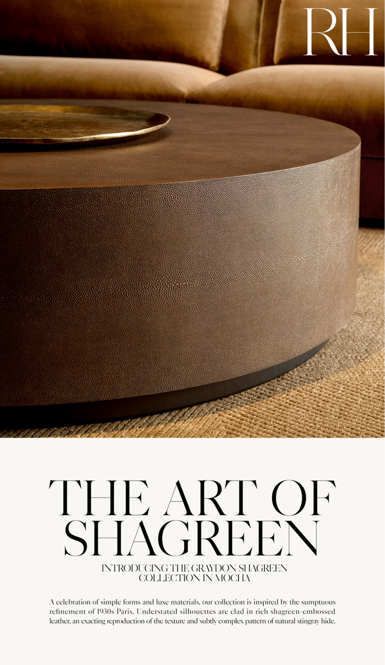 Restoration Hardware: The Art of Shagreen. Introducing the Graydon ...