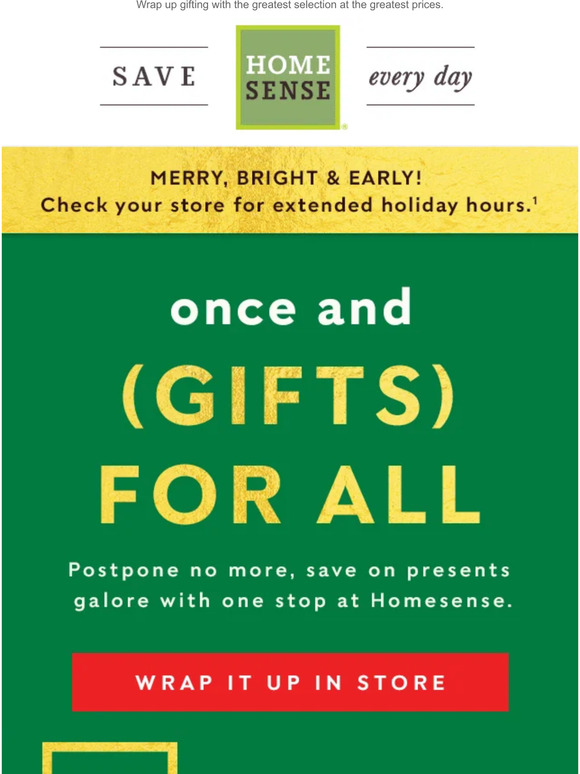 Homesense: Check off your last-minute list & save! | Milled