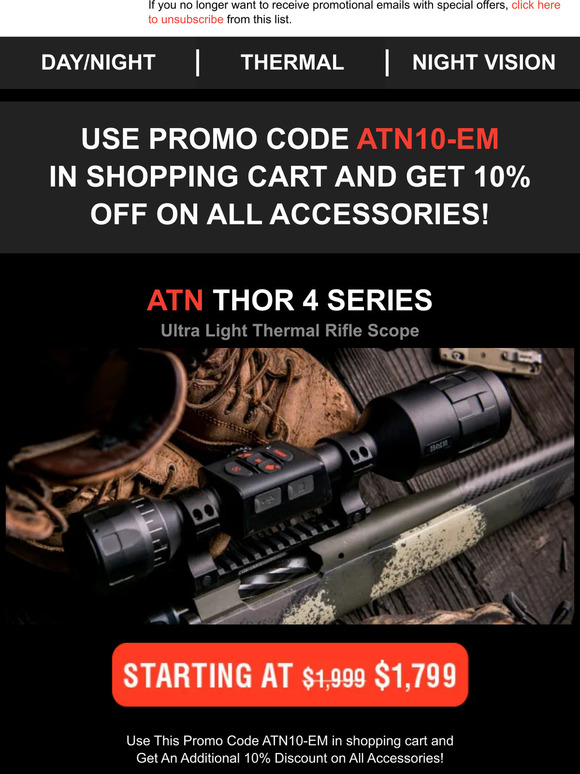 ATN: Smart Thermal Rifle Scope With Video Recording Starting at $1,799 ...