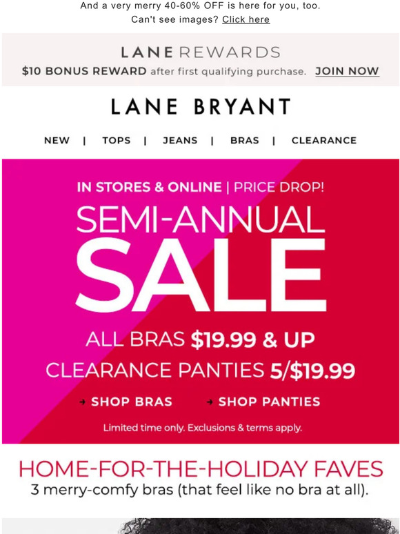 Lane Bryant: Only 2x a year! Bras under $20. SEMI-ANNUAL SALE! | Milled