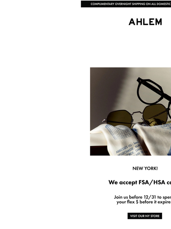 AHLEM: New York - Visit our store before your Flex $ expires! | Milled
