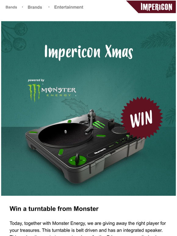 Impericon: 💿 Door 22: Turntable from Monster | Milled