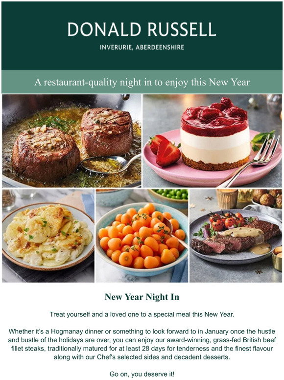 Donald Russell: Fillet Steak dine in for two - now £35 🎉 | Milled