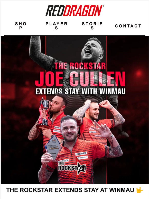 Red Dragon Darts: JOE CULLEN EXTENDS STAY WITH WINMAU🎯 | Milled