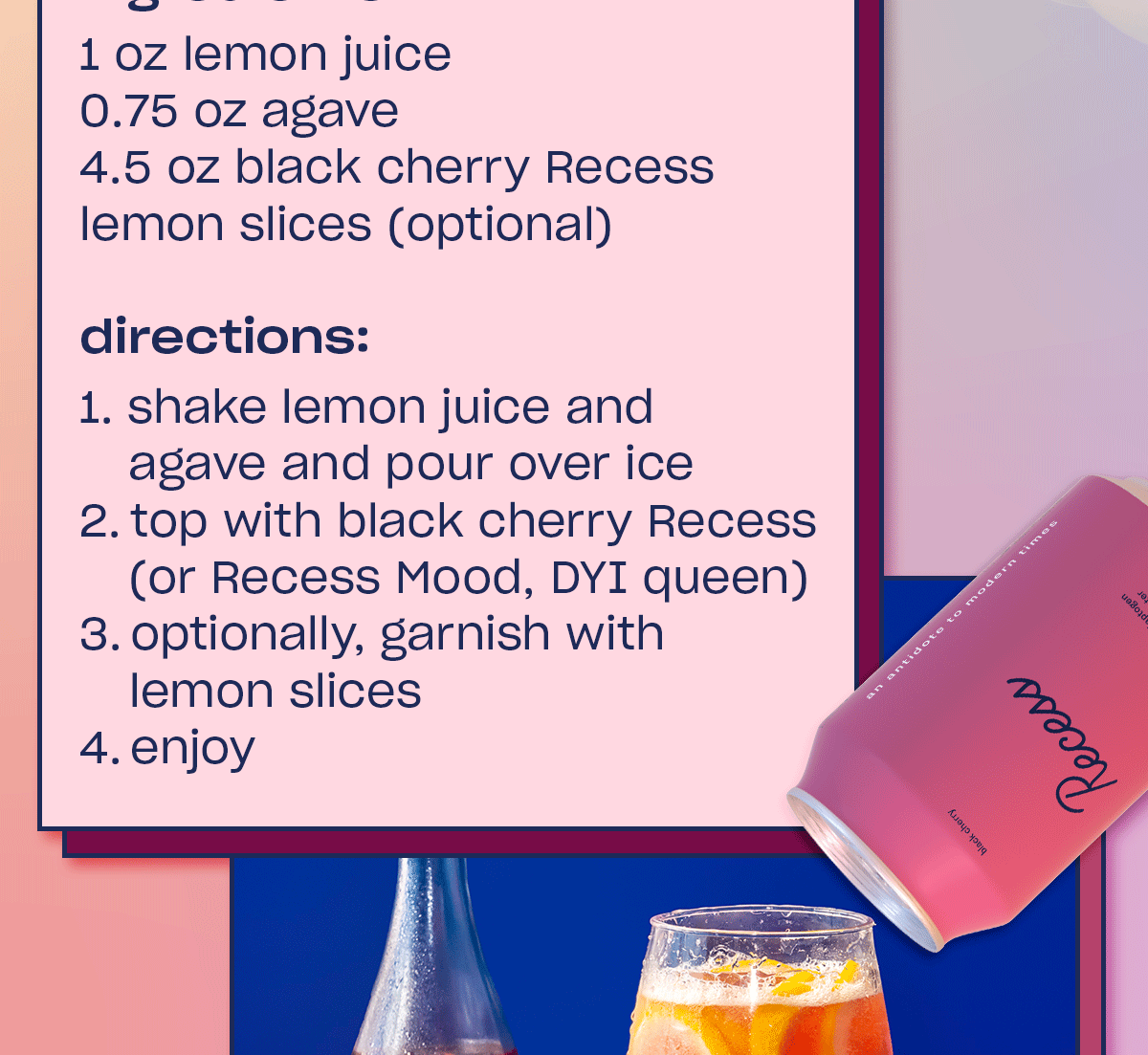 Recess: the ultimate holiday mocktail recipe | Milled