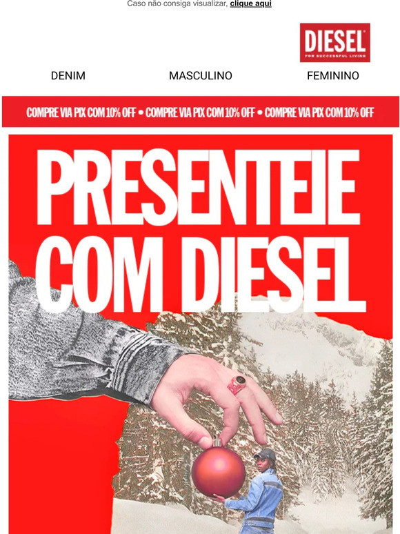 Diesel: Presenteie com Diesel + 10% OFF via pix. 🎁 | Milled