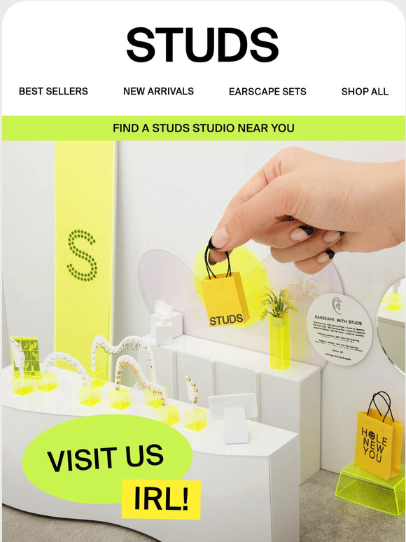 Studs: 🛍️ Last minute shopping? Visit a Studs Studio! | Milled