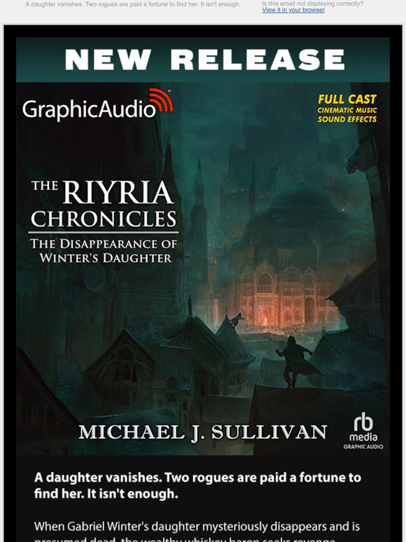 GraphicAudio: New Release! The Riyria Chronicles 4: The Disappearance ...