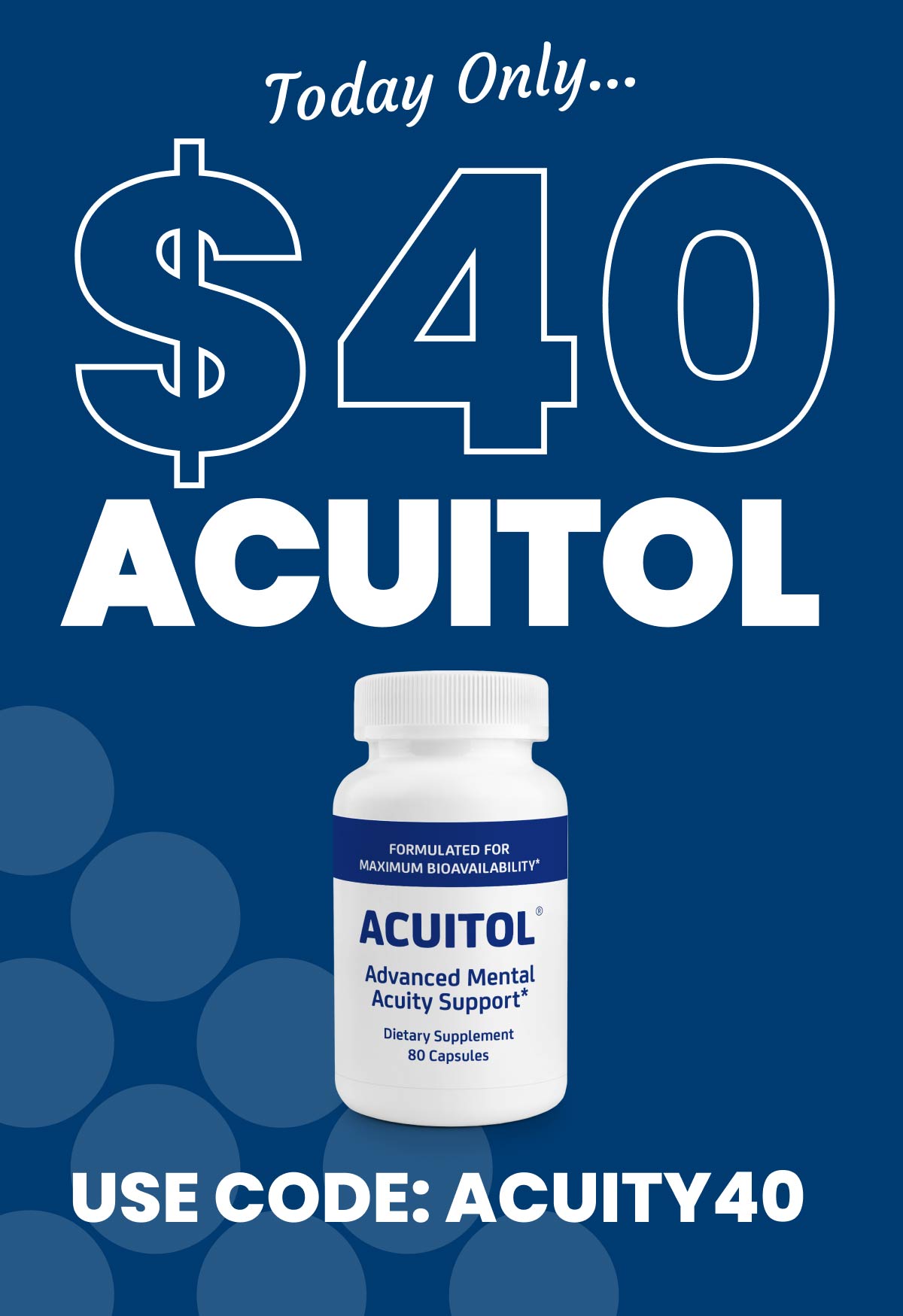 Immunocorp: $40 ACUITOL extended for another 6 Hrs. | Milled