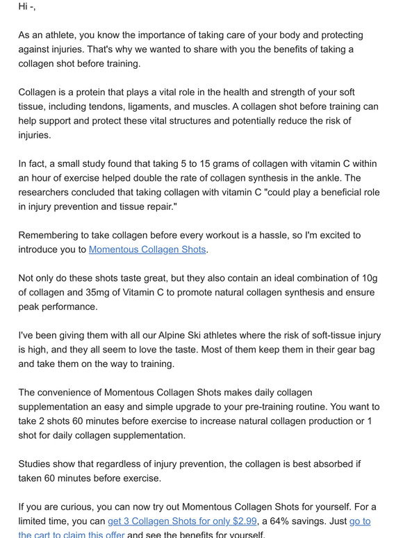 The Feed: Collagen Shots for Injury Prevention and Recovery | Milled