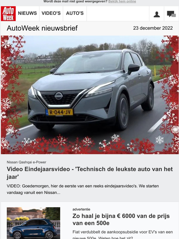autoweek: Nieuwsbrief: Video Eindejaarsvideo - 'Technisch de leukste ...