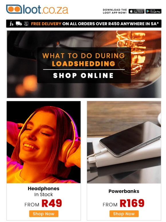 Loot: Shop Loot - Things to do During Loadshedding | Milled