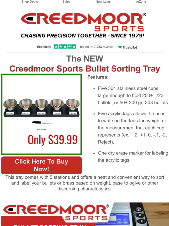 Creedmoor Sports: New Product! Bullet Sorting Tray by Creedmoor Sports ...