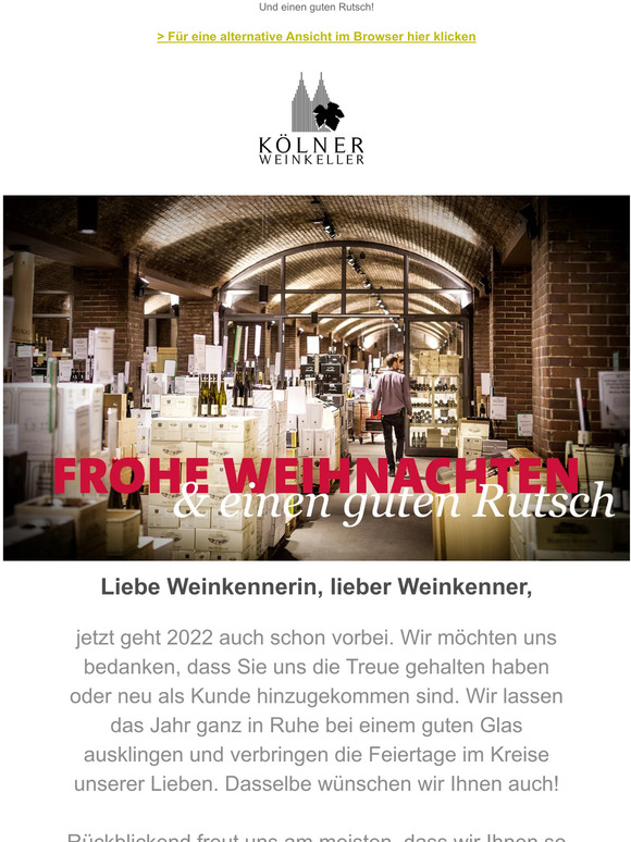 Kölner Weinkeller: Frohe Weihnachten vom Kölner Weinkeller | Milled