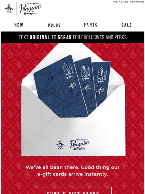 Original Penguin: ⚠️ DON’T PANIC: The Perfect Gift Is Still in the ...