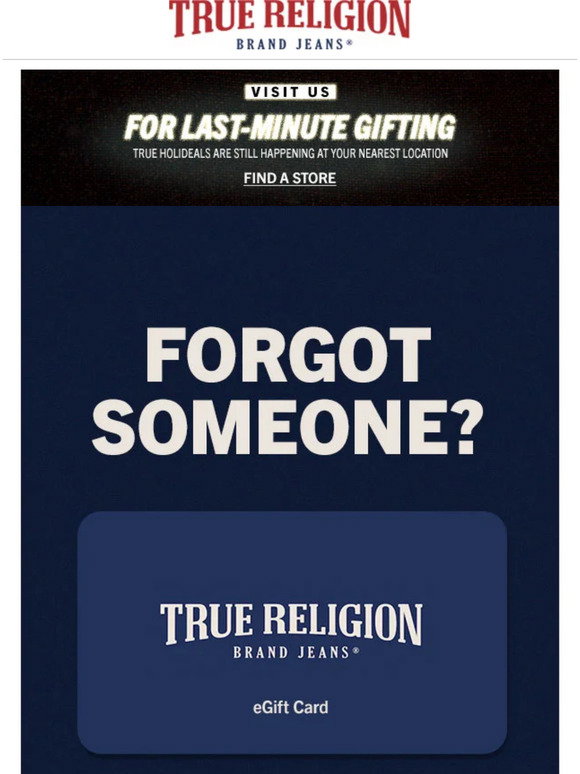 True Religion Gift Card