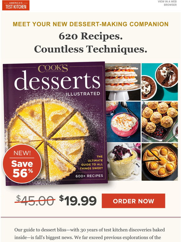 America's Test Kitchen: 600+ Recipes for dessert perfection. | Milled