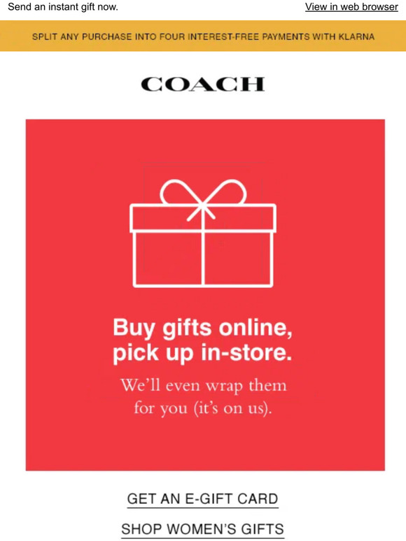 Coach: You've lucked out: last-minute presents they're guaranteed to ... Coach: You've lucked out: last-minute presents they're guaranteed to ...