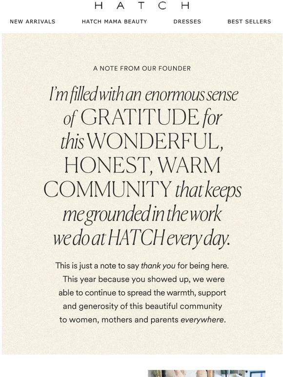 HATCH Collection: A Letter From Our Founder | Milled