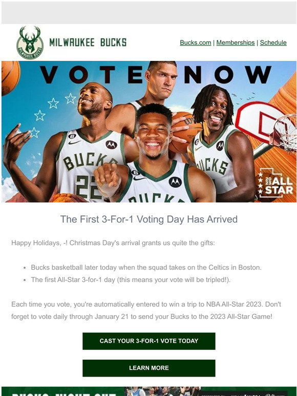Bucks Pro Shop: It's Christmas Day, —! Celebrate With An All-Star 3-for ...