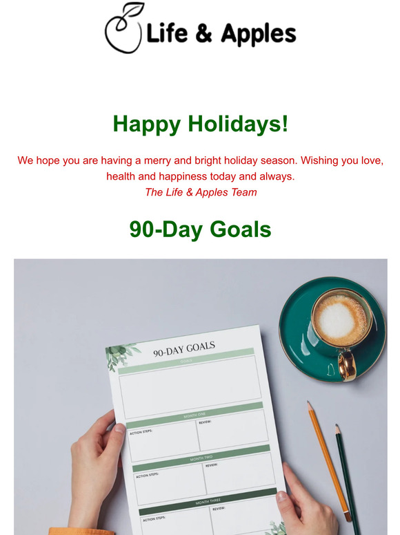 Life & Apples: 90-Day Goals [Printable Inside 💌] | Milled