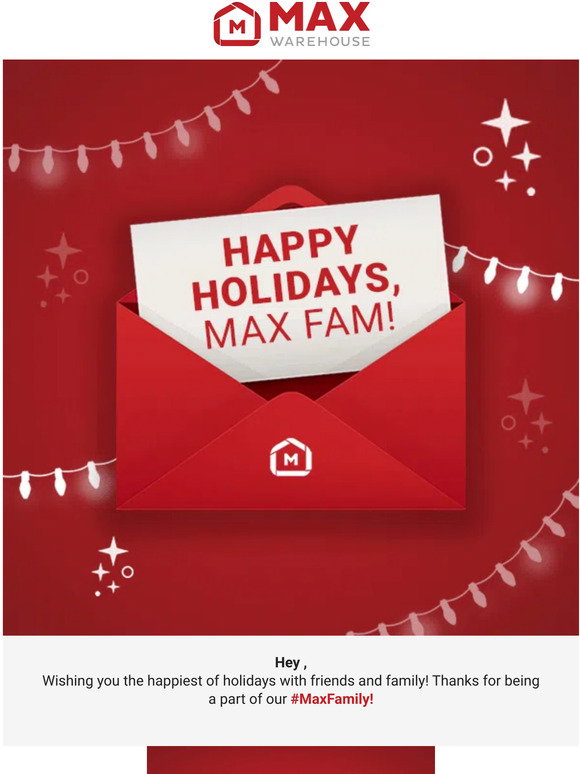 Max Warehouse: ⭐ Wishing You Happy Holidays! ⭐ | Milled