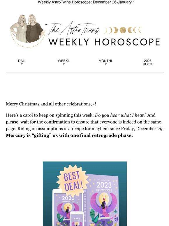 AstroTwins: ⭐Weekly Horoscope: Mercury Retrograde Is Coming to Town 🎶😱 ...