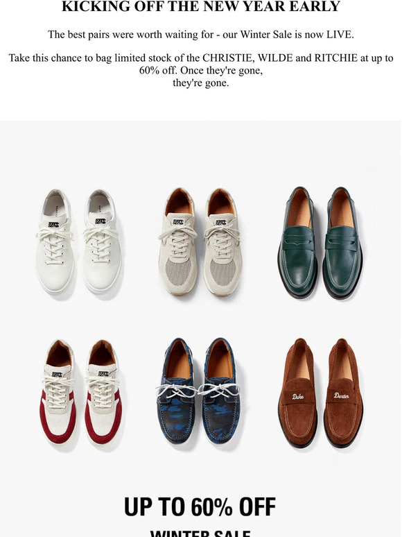 Duke & Dexter: DUKE + DEXTER's Winter Sale is now live | Milled